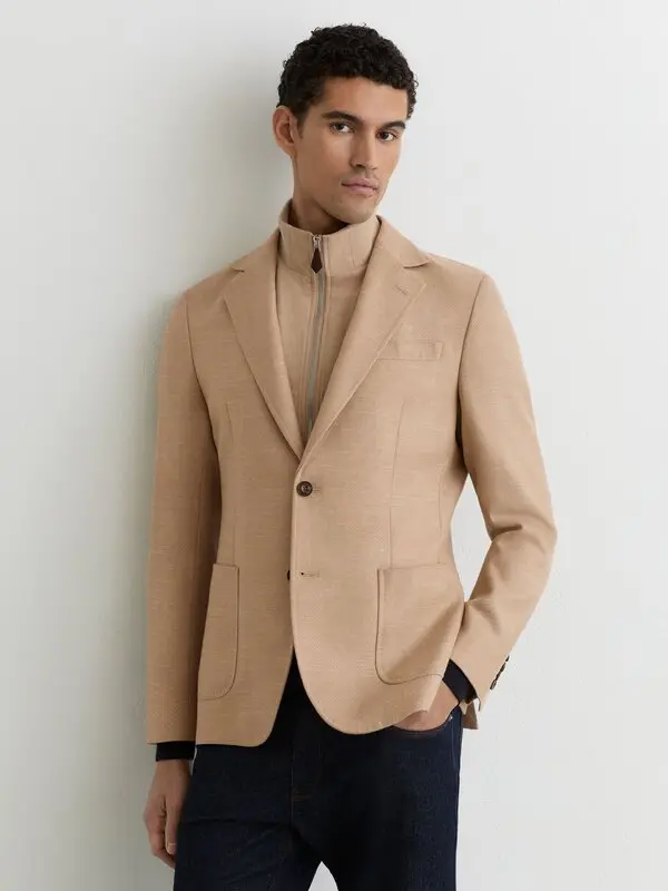 REISS Wool-blend Gilet-insert Single-breasted Blazer