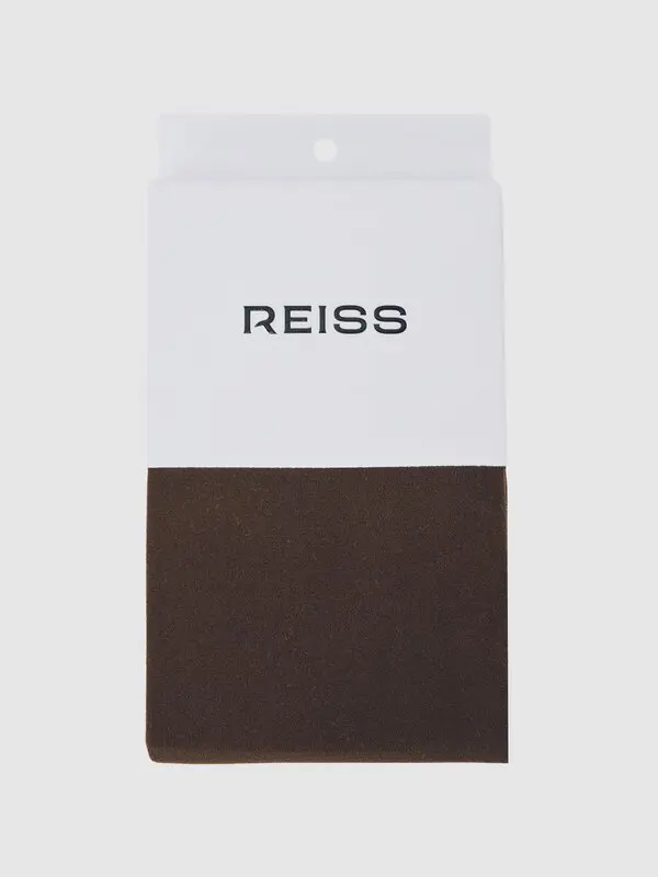 REISS Coloured 80 Denier Tights - Chocolate