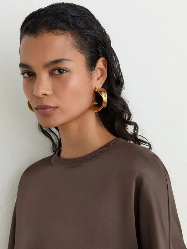 REISS Silk Short-sleeve Top - Mauve