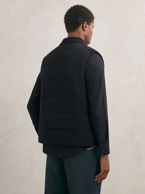 REISS Rib-knit Zip-through Gilet