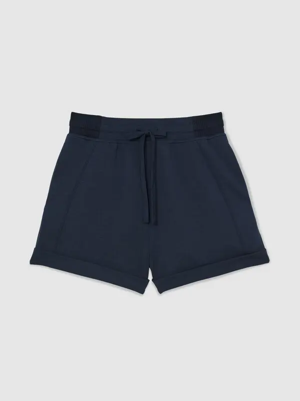REISS Premium Interlock Drawstring Shorts