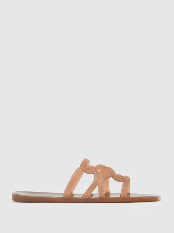 REISS Interlocking Jelly Slide Sandals