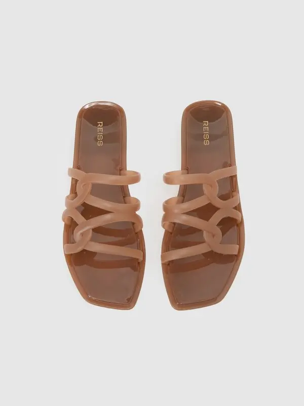 REISS Interlocking Jelly Slide Sandals