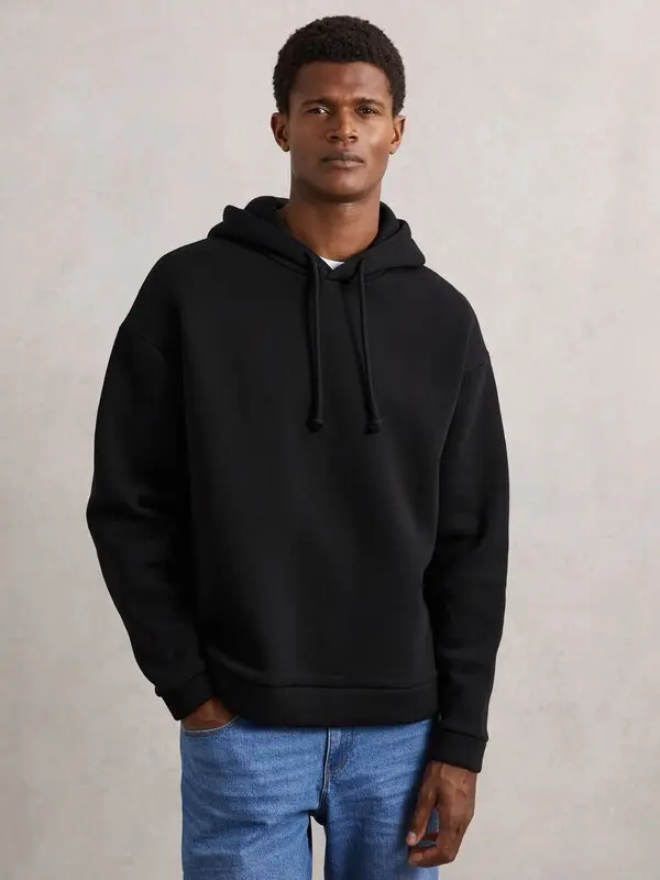 REISS Cotton-blend Fleece-back Hoodie
