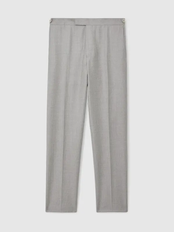 REISS Wool-flannel Tailored-fit Suit Trousers