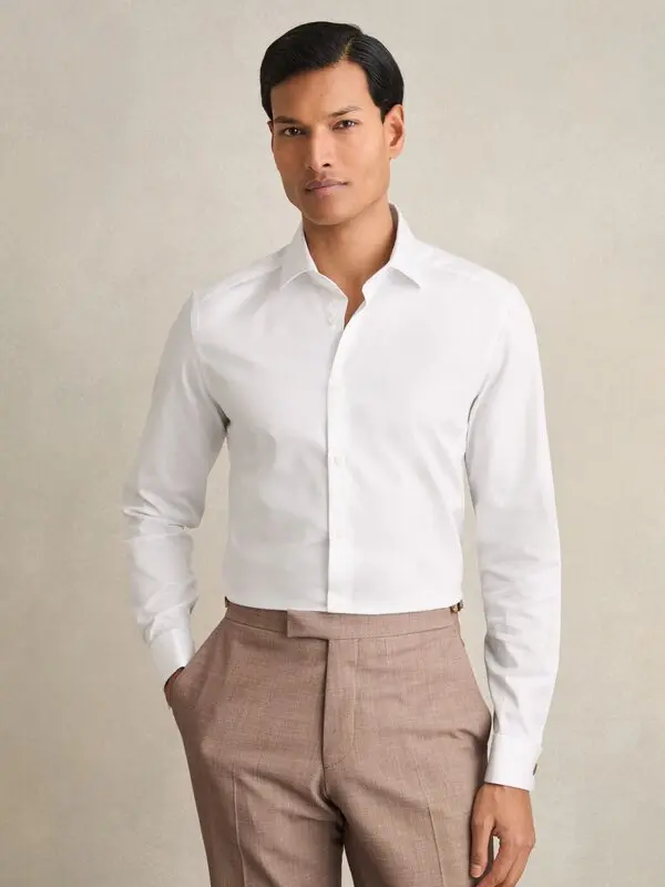 REISS Regular Fit Regular-fit Cotton-satin Stripe Shirt