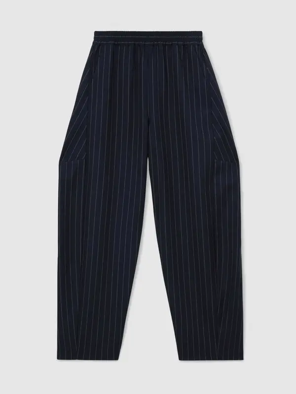 REISS Barrel-leg Pinstripe Trousers