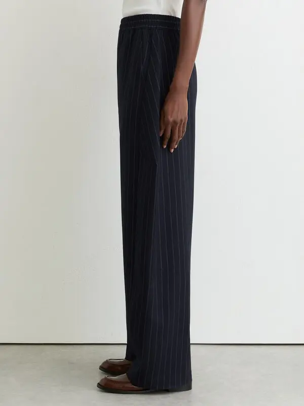 REISS Barrel-leg Pinstripe Trousers