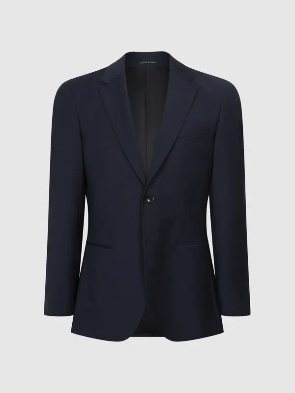 REISS Modern Fit Travel Blazer - Navy