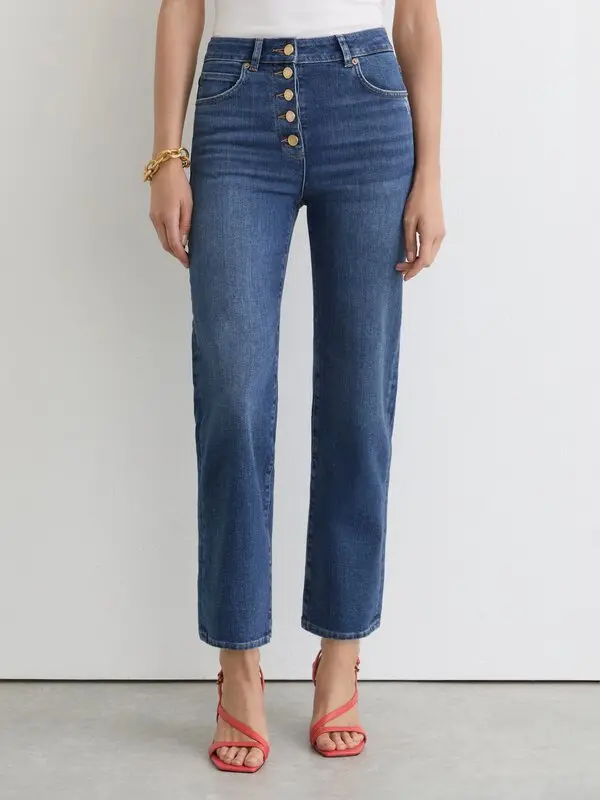 REISS Straight-leg Cropped Jeans