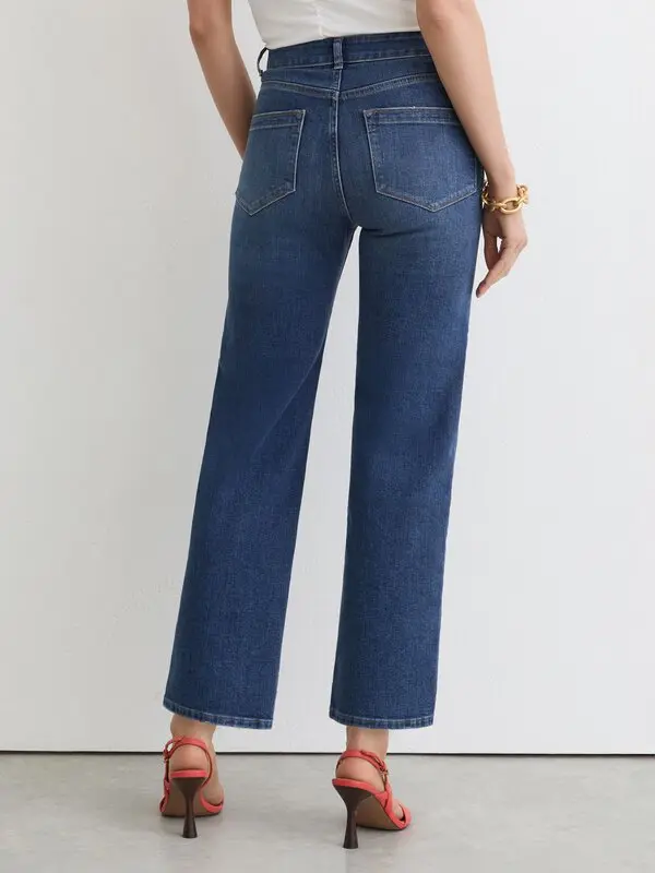 REISS Straight-leg Cropped Jeans