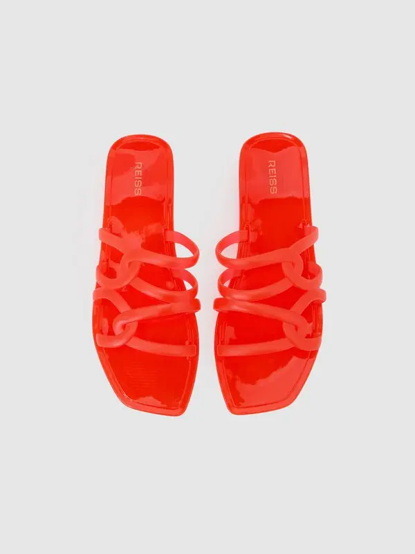REISS Interlocking Jelly Slide Sandals
