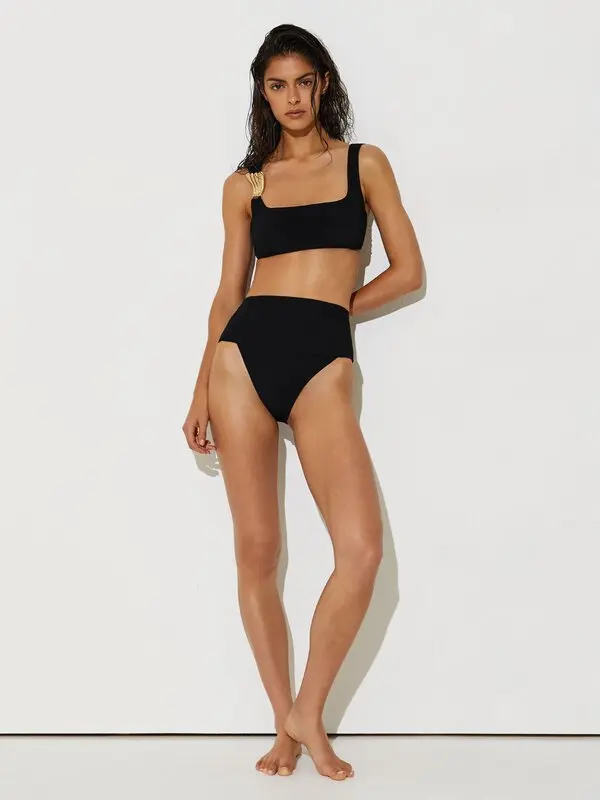 REISS Hardware-detail Square-neck Bikini Top