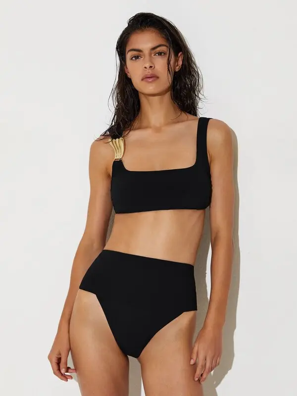 REISS Hardware-detail Square-neck Bikini Top