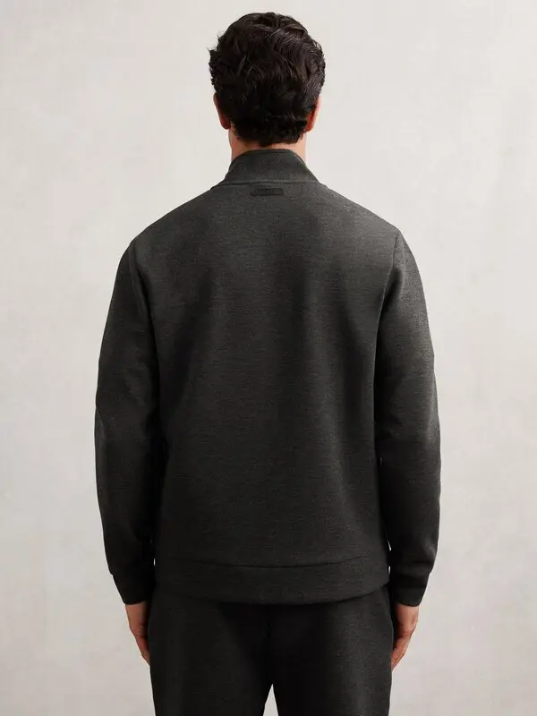 REISS Double-faced Jersey Zip Sweatshirt