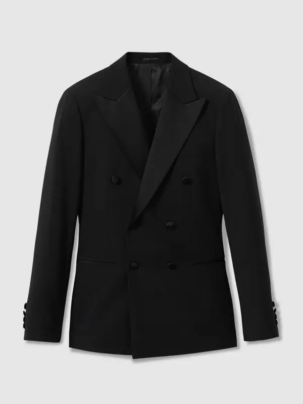 REISS Tailored Fit Double-breasted Tuxedo Jacket