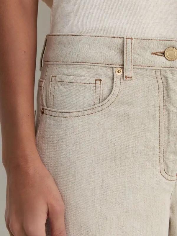 REISS Wide-leg Jeans With Hemp