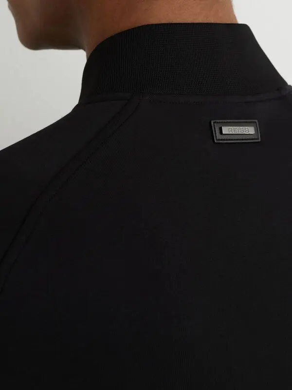 REISS Quilted Hybrid Bomber Jacket