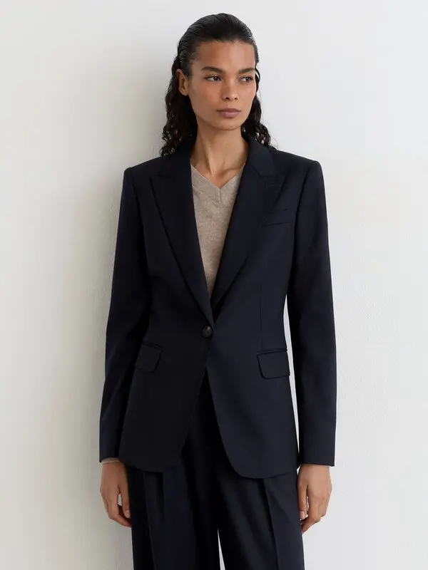 REISS Petite Wool-blend Single-breasted Suit Blazer