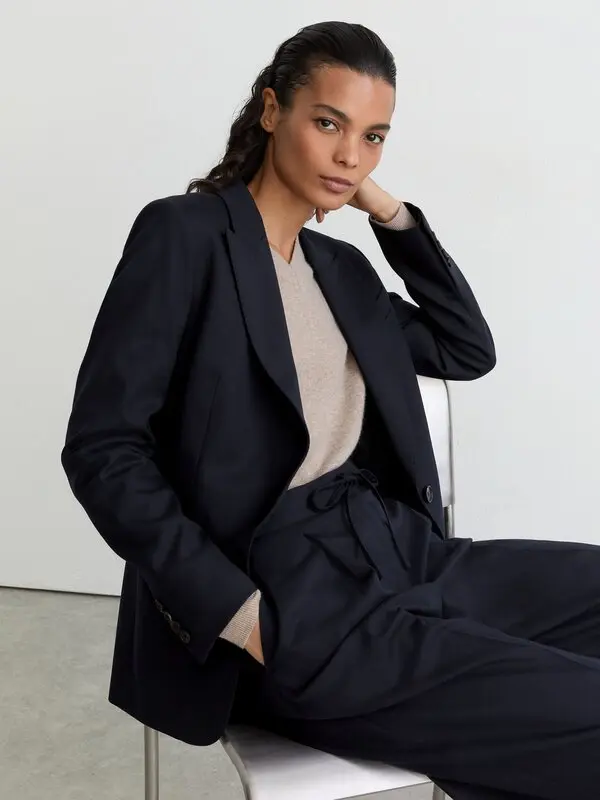 REISS Petite Wool-blend Single-breasted Suit Blazer