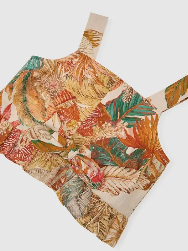 REISS 3-9 Yrs Cotton Printed Crop Top