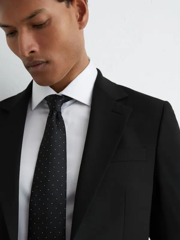 REISS Tailored Fit Single-breasted Suit Blazer - Black