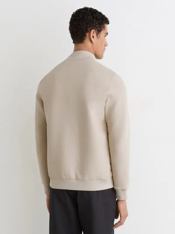 REISS Hybrid Quilt And Interlock Zip Jacket