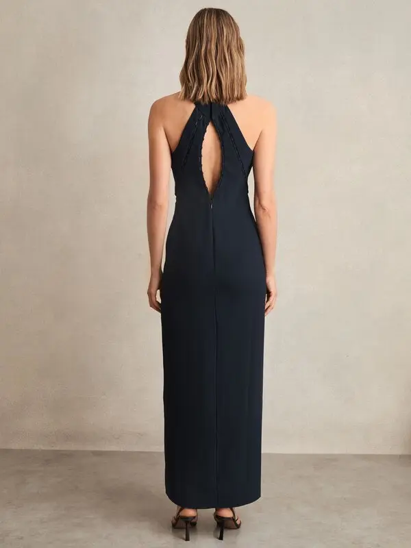 REISS Ladder Trim Sleeveless Maxi Dress