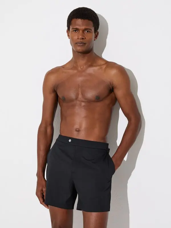 REISS Side Adjuster Swim Shorts - Black