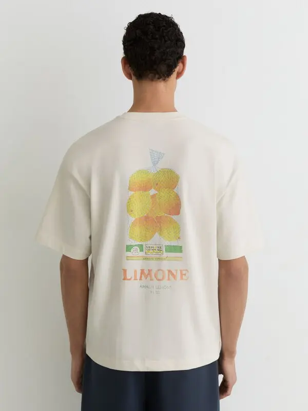 REISS Cotton Lemon-print Relaxed-fit T-shirt