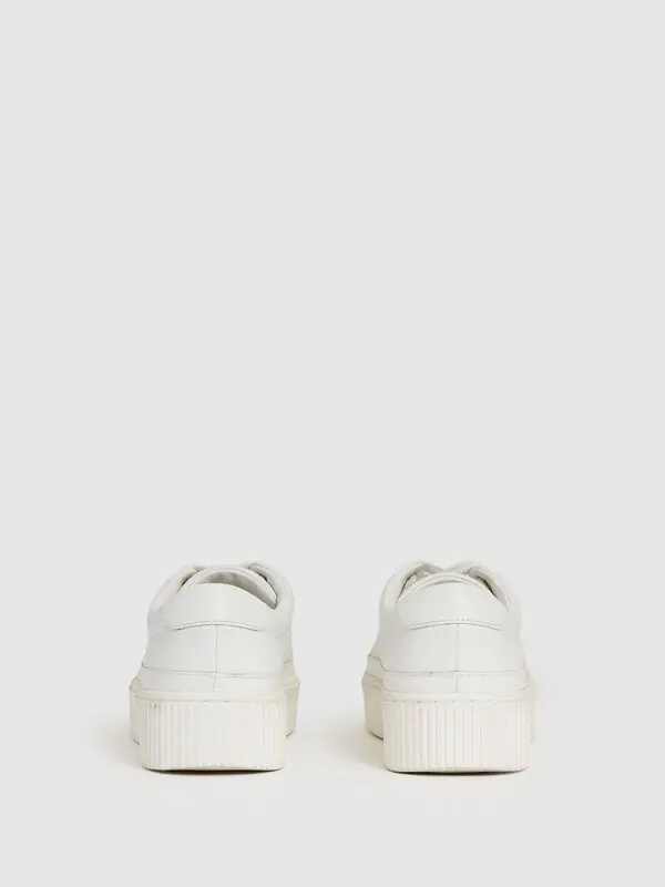 REISS Leather Low-top Platform Trainers