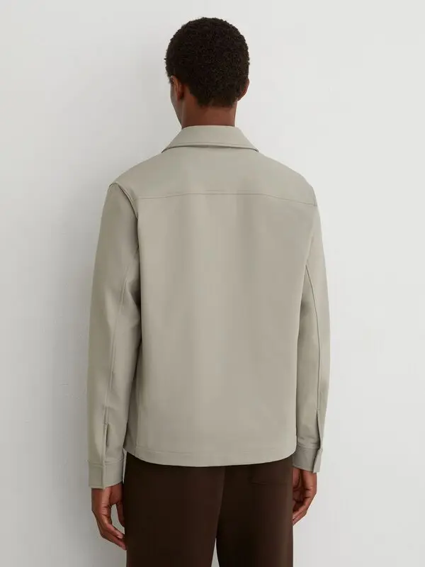REISS Technical Twin-pocket Overshirt - Stone