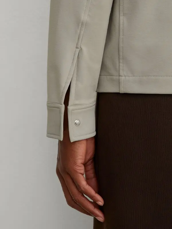 REISS Technical Twin-pocket Overshirt - Stone