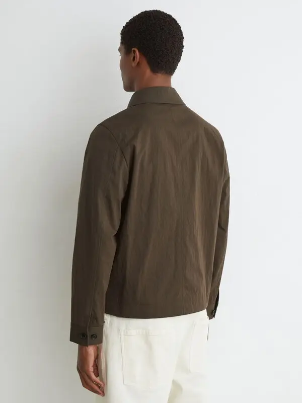 REISS Cotton-blend Zip-through Jacket