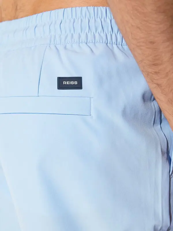 REISS Drawstring Swim Shorts - Soft Blue