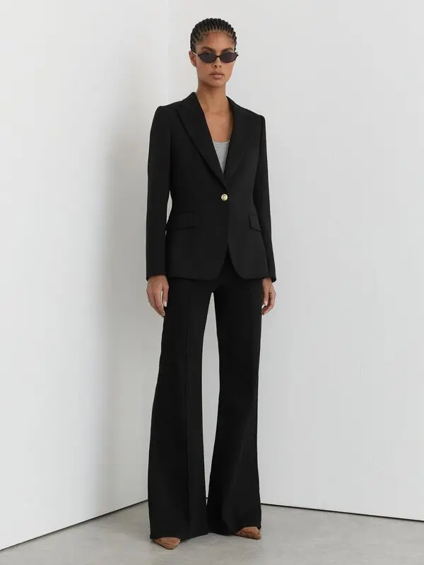 REISS Wool-blend Textured Single-breasted Blazer