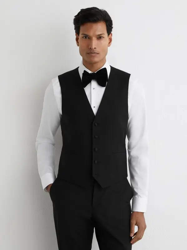 REISS Wool-blend Tailored-fit Waistcoat