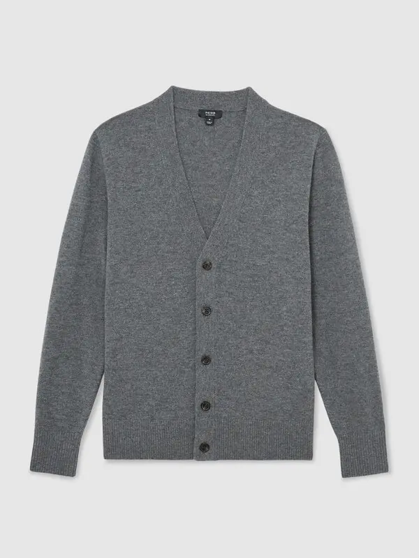 REISS Wool V-neck Cardigan
