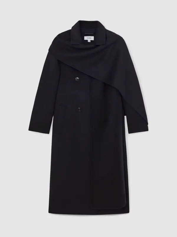 REISS Petite Wool-blend Scarf Blindseam Coat