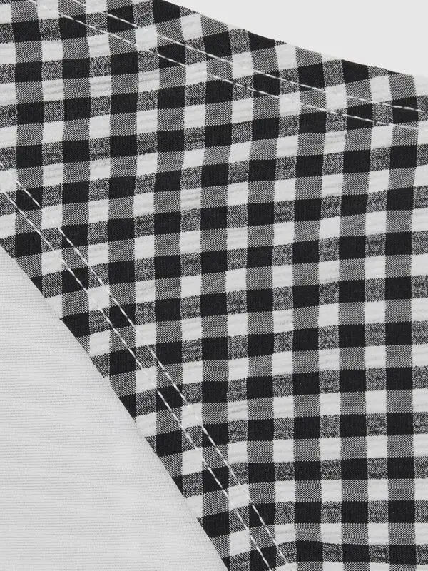 Good American Gingham Bikini Bottoms - Black