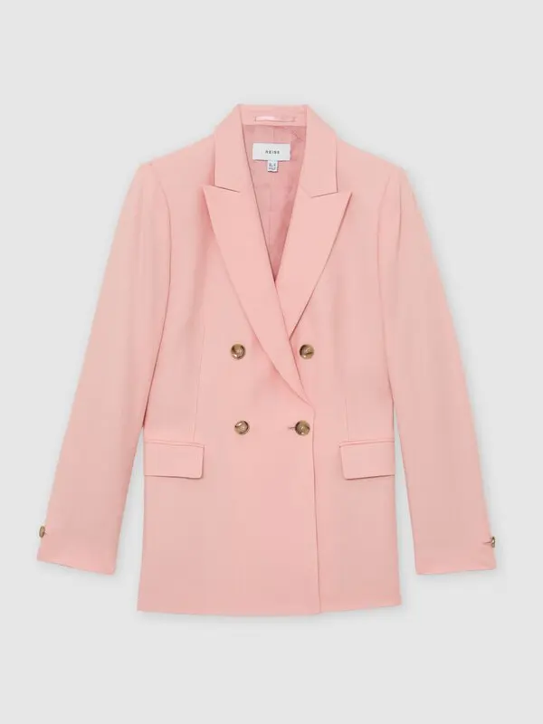 REISS Double-breasted Peak-lapel Suit Jacket