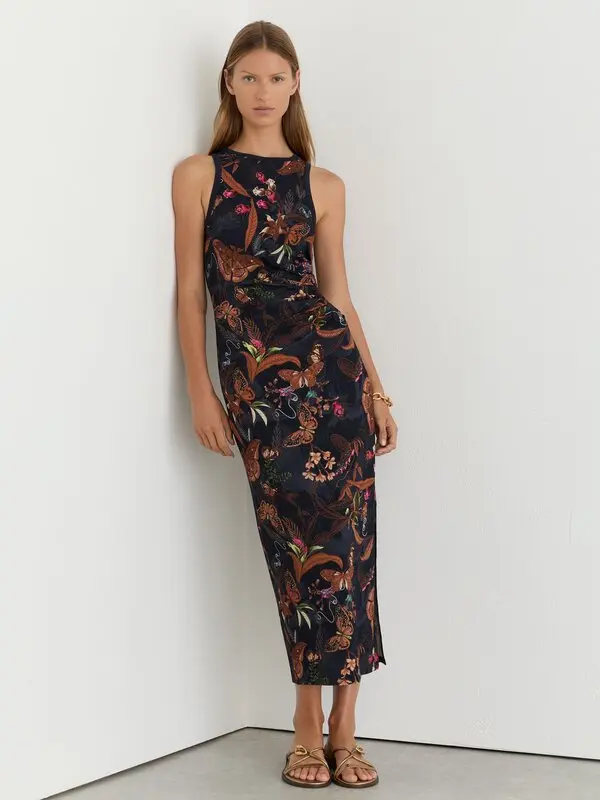 REISS X Nybg Printed Jersey Midi Dress