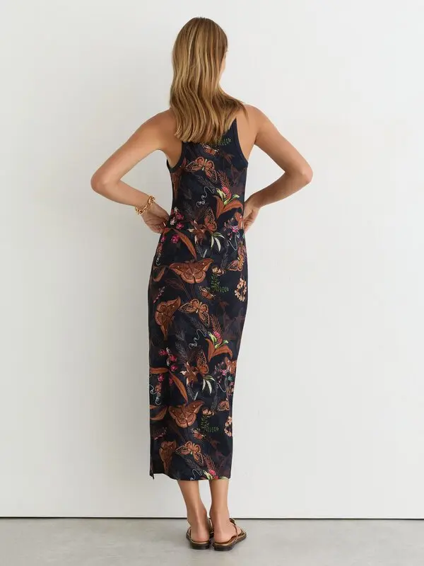 REISS X Nybg Printed Jersey Midi Dress
