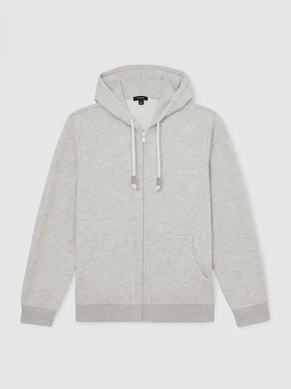 REISS Cotton-blend Zip-through Hoodie
