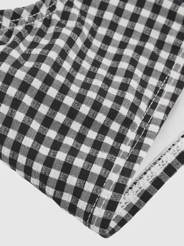 Good American Gingham Bra Bikini Briefs Print