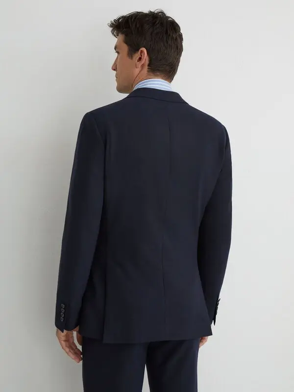 REISS Belmont Tailored Fit Single-breasted Suit Jacket With Wool - Navy