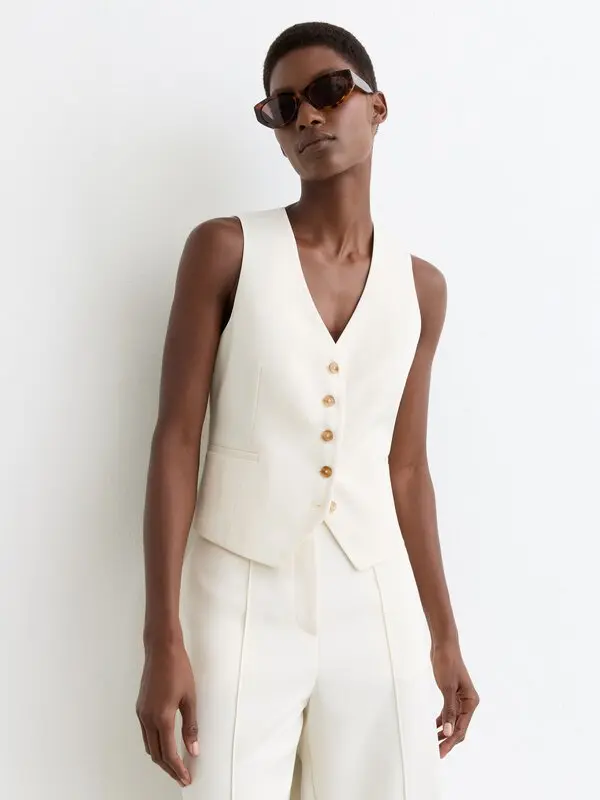 REISS Button-through Tailored Waistcoat