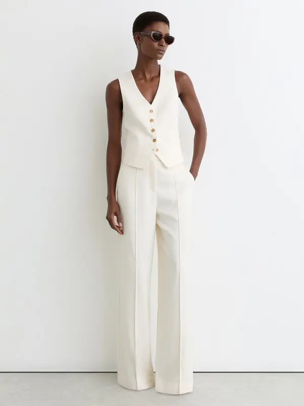 REISS Button-through Tailored Waistcoat