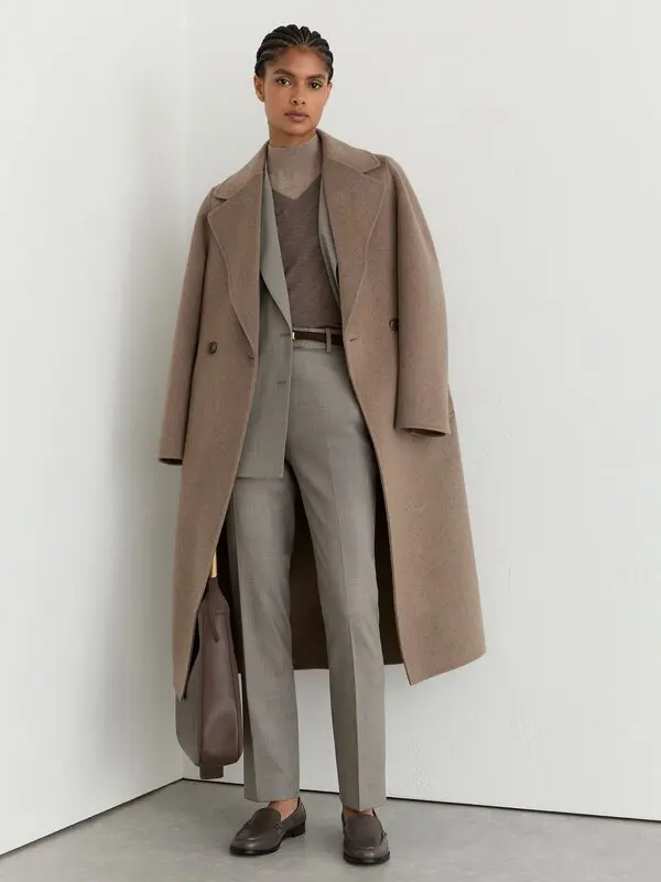 REISS Petite Wool-blend Slim-leg Trousers