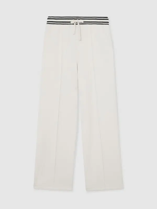 REISS Premium Interlock Stripe-waist Joggers